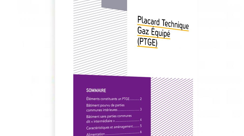 Placard Technique Gaz Équipé (PTGE) | GRDF Cegibat